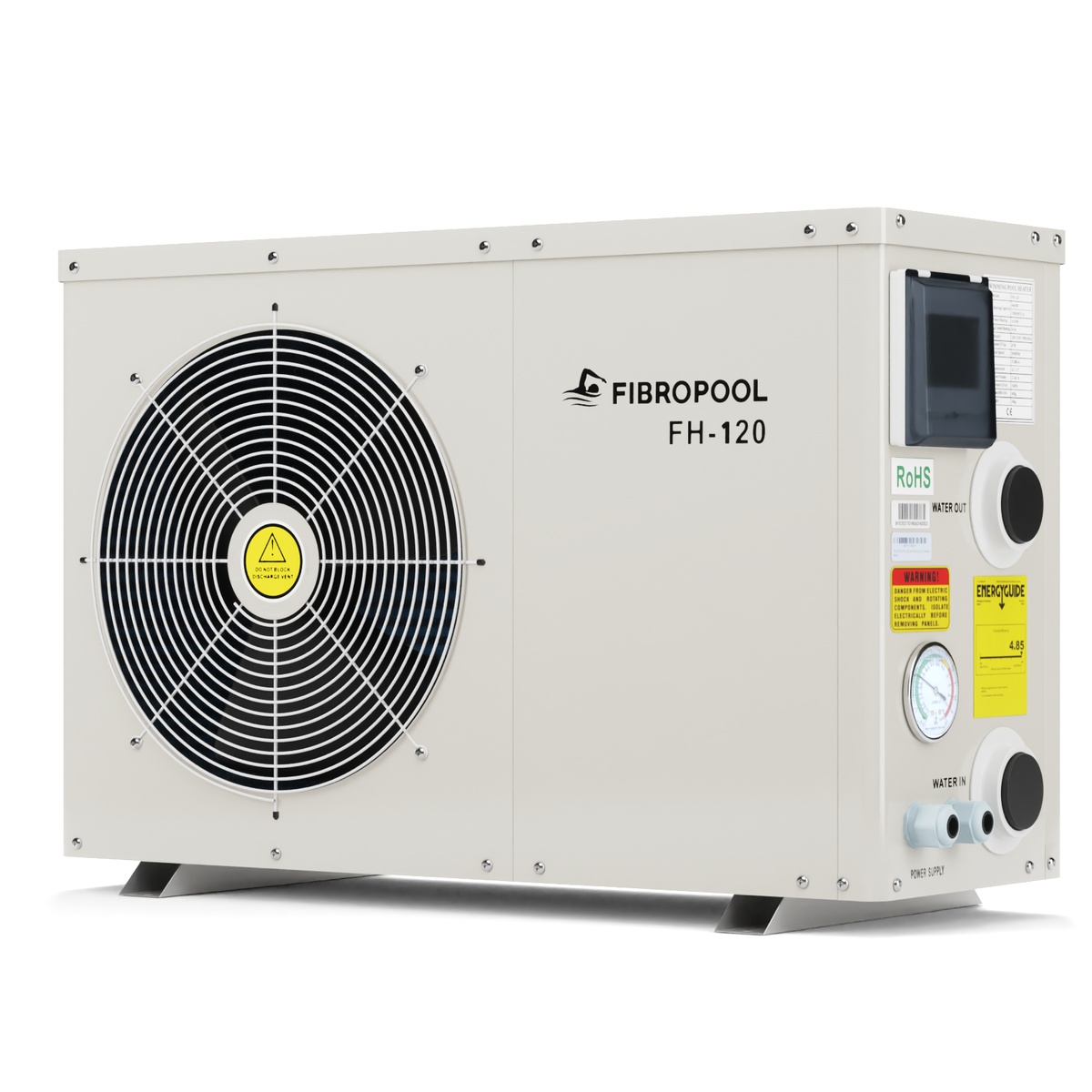 FibroPool FH120 20,000BTU 120V Swimming Pool Heat Pump